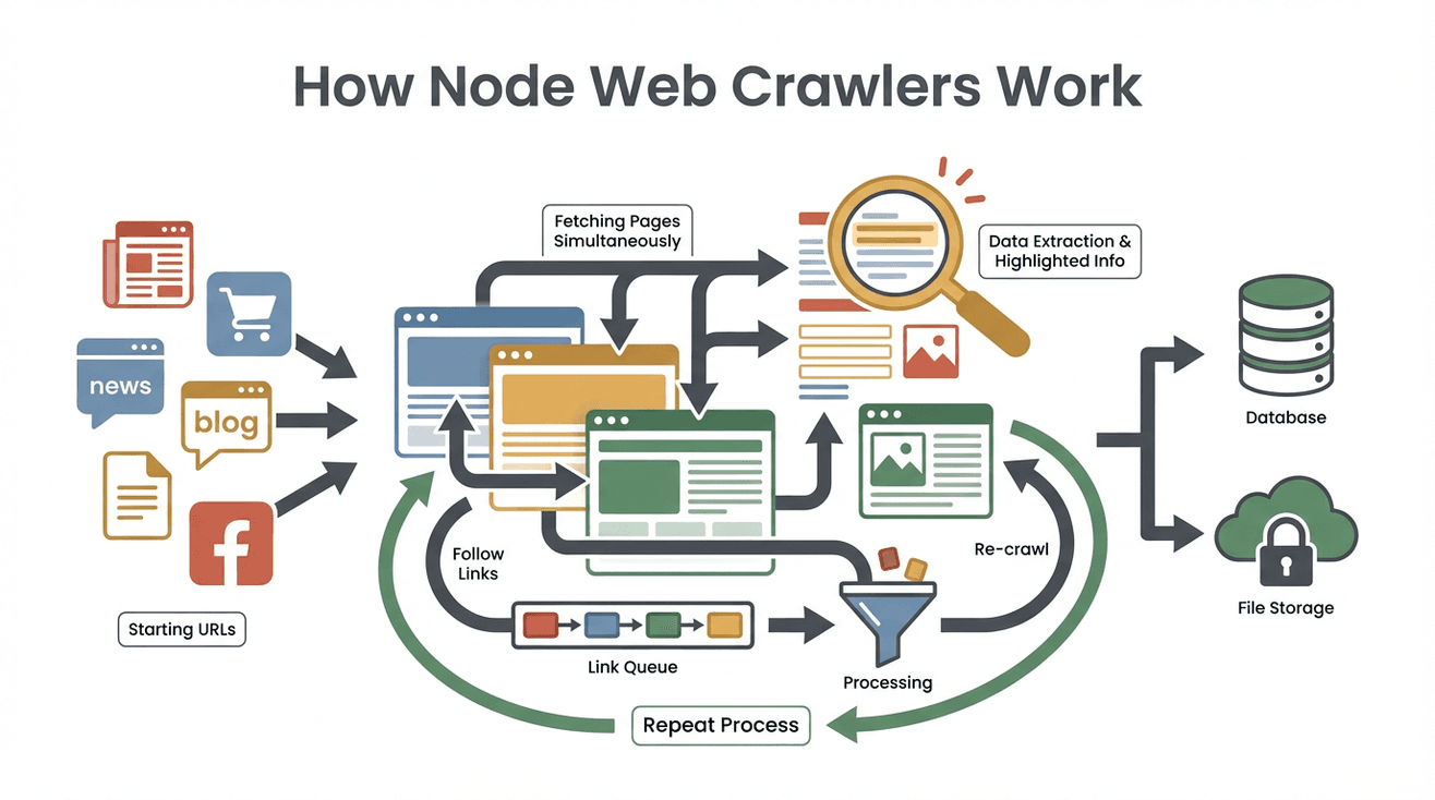 Was ist ein Node Web Crawler und wie funktioniert er?