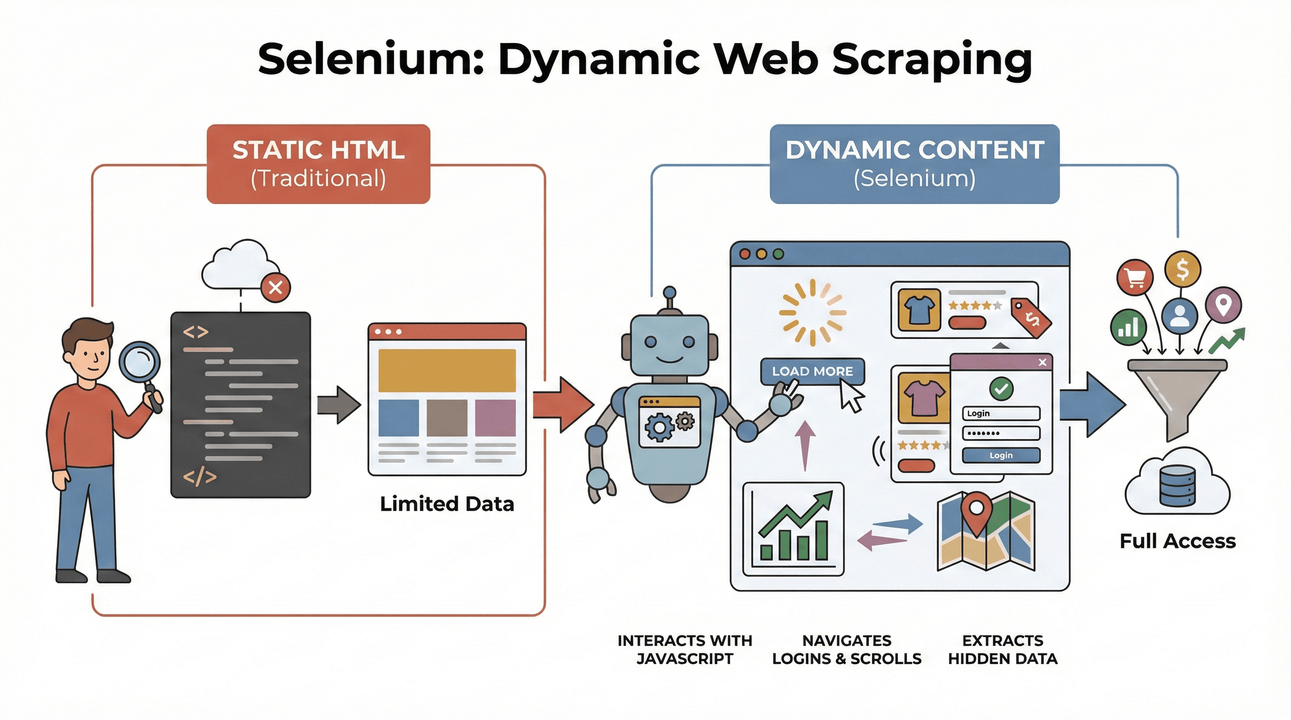 Python Selenium 网页爬虫实战教程：一步步教你搞定动态数据